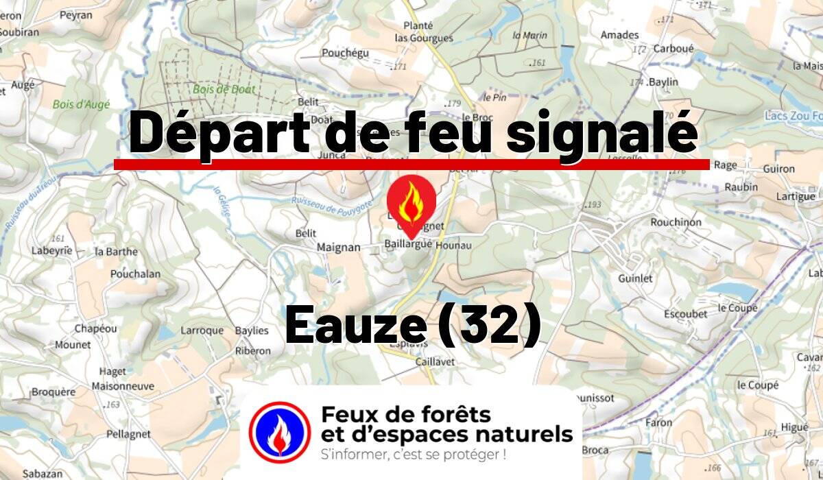Un départ de feu est signalé à Eauze (32) - Incendies et Feux de forêt